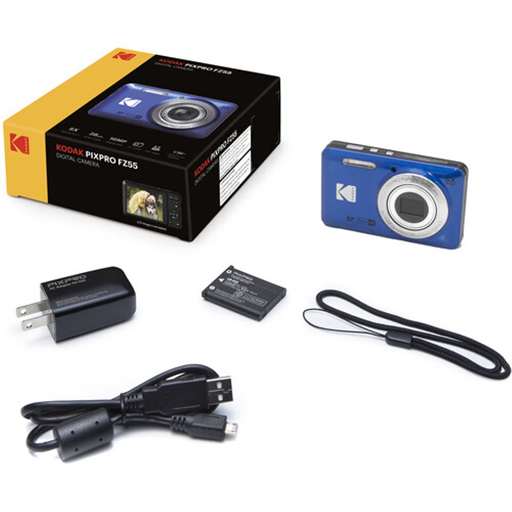 Kodak FZ55 Friendly Zoom Blue Compact Digital Camera | Diamonds Camera