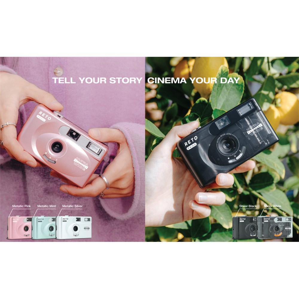 RETO PANO 35mm Sheer Black Film Camera - | Diamonds Camera