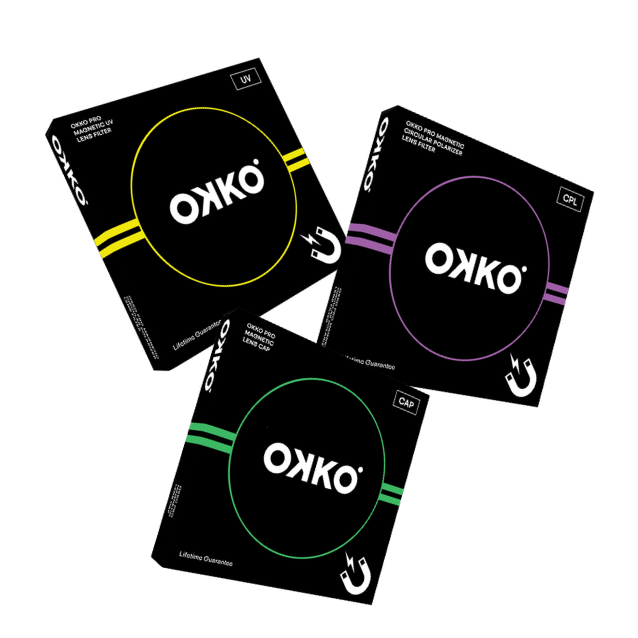 Okko Magnetic Filter Starter Kit - 49mm (UV + CPL + Cap) | Diamonds Camera