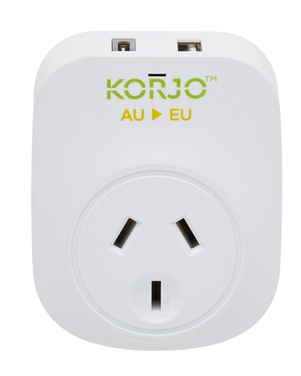 Korjo USB A + C & Power Adaptor for Europe | Diamonds Camera